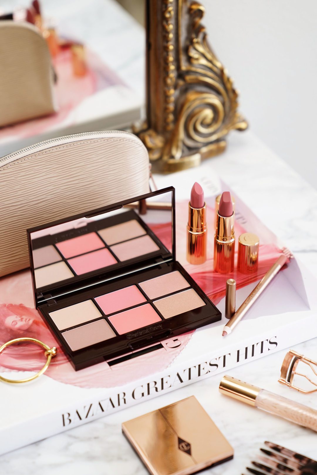 Charlotte Tilbury Glowing Pretty Skin Palette + Pretty Pink Lipstick ...