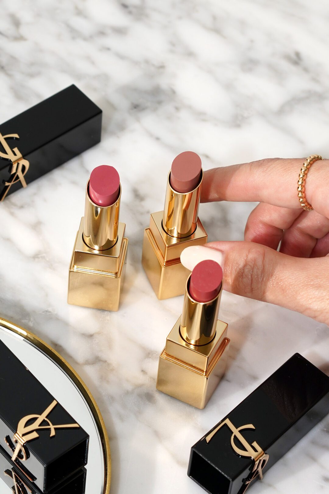 YSL Rouge Pur Couture + Bold High Pigment Lipstick Haul - The Beauty ...